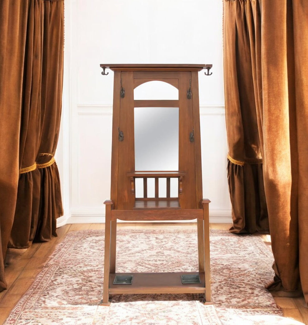 Mission Hall Tree with Drawer – Metro Retro Furniture